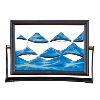 Blue Sandscape Rotating Frame Tabletop Decoration - 7.96 x 1.6 x 5.5 ...