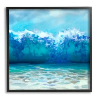 Stupell Abstract Tsunami Waves Beach Tide Framed Giclee Art by Louise ...