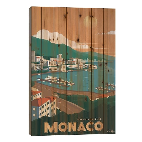 Monaco Print On Wood by IdeaStorm Studios - Multi-Color - Bed Bath ...