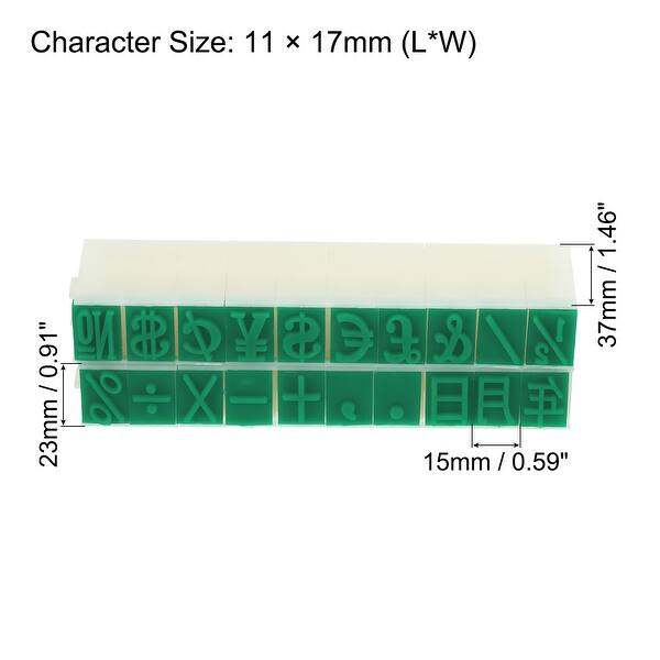 Detachable Character Stamp Plastic 20 Digits Font Size 1 Date Currency ...