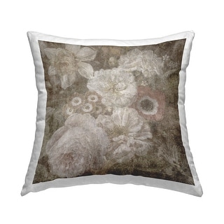 Stupell Vintage Flower Blooms Printed Throw Pillow by LSR Design Studio ...
