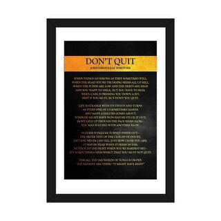 iCanvas "Don't Quit Poem" by Adrian Baldovino - Bed Bath & Beyond ...