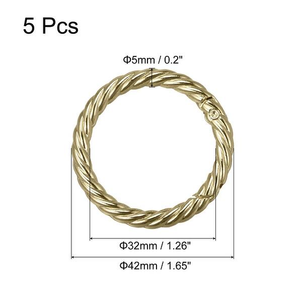 Purse Strap Rings, 5Pcs 42mm O Ring Metal Spring Snap Buckle for DIY ...