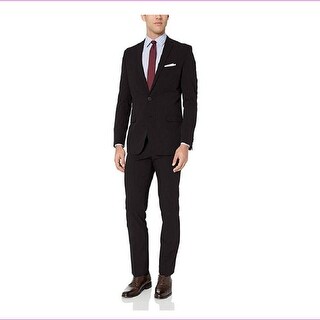 Nick Graham Men's Slim Fit Stretch Solid Suit Black Size 36 - Bed Bath ...