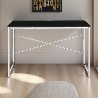 47.5" Wood Modern Vanity Desk with X-Shape Crossbar Design - Bed Bath ...