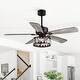 52-In Farmhouse Ceiling Fan with Lights Remote(5-Blade) - Bed Bath ...