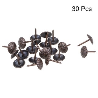 Upholstery Nails Tack 11mm Head Round Thumb Push Pin Bronze Tone 30Pcs ...