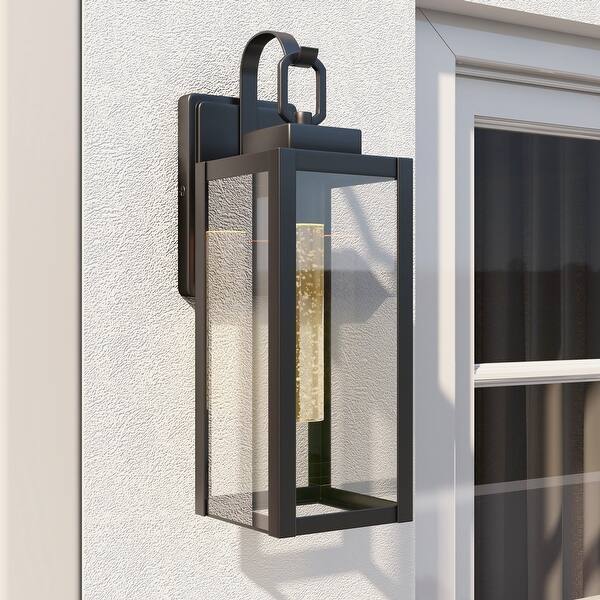 7W LED Black Outdoor Wall Sconce - Matte Black - On Sale - Bed Bath ...