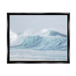 Stupell Ocean Tsunami Waves Framed Floater Canvas Wall Art Design by ...