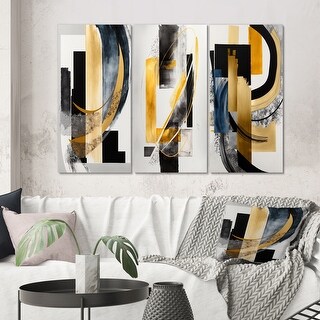 Designart "Glam Art Deco Abstract I" Modern Transitional Wall Art ...