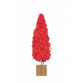 Fabric Yarn Tree with Wood Block Base - Bed Bath & Beyond - 41959526
