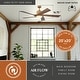 VAXCEL Wedgewood 60 in. Contemporary Ceiling Fan, Dimmable Integrated ...