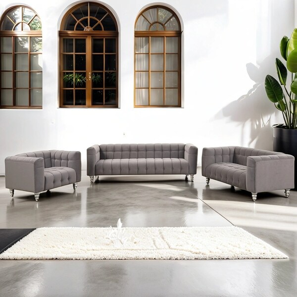 3 Piece Sofa Set With 3 Seater Sofa 2 Seat And Single Chair Bed Bath Beyond 40879593