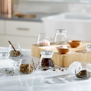 Libbey Vibe Mini Glass Jars with Lids, 4.5-ounce, Set of 12 - Clear ...