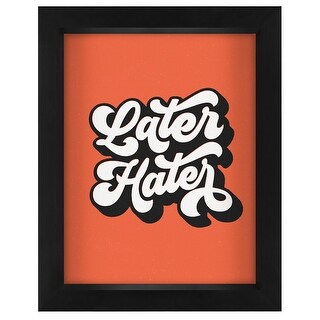 Americanflat Black Framed Shadow Box Sign Decor 'Later Hater' Funny ...
