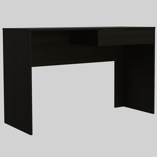 Office Desk with Lockable Drawer, 43.32" Wide Work Surface, and Sleek ...