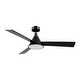 Archer 54" 3-Blade 6-Speed Ceiling Fan with LED Light, Matte Black ...