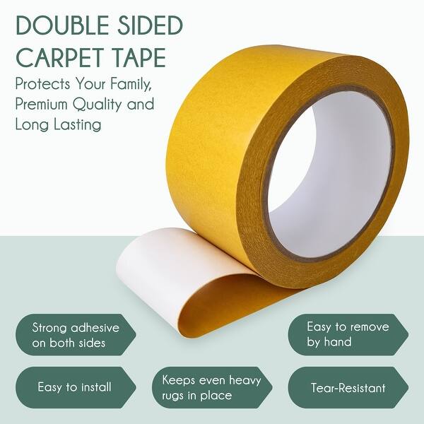 Double Sided Carpet Tape - Strong Adhesive and Heavy Duty Stickers ...