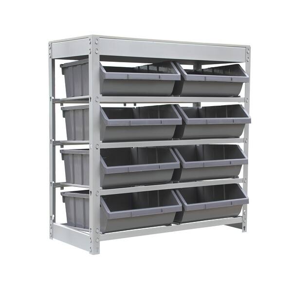 King's Rack Bin Rack Boltless Steel Storage System Organizer w/ 8 ...