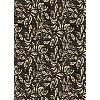 Ahgly Company Machine Washable Transitional Bullet Shell Brown Area ...