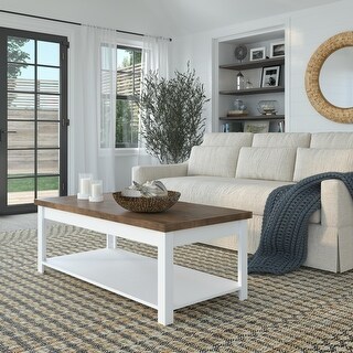 Bridgevine Home Modern Farmhouse 48 inch Coffee Table, No Assembly ...