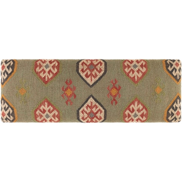 Livabliss Anupama Southwestern Upholstered Jute Bench - On Sale - Bed ...