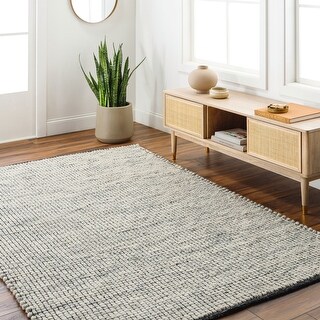Rabiyae Handmade Modern Wool Blend Area Rug - Bed Bath & Beyond - 37255154