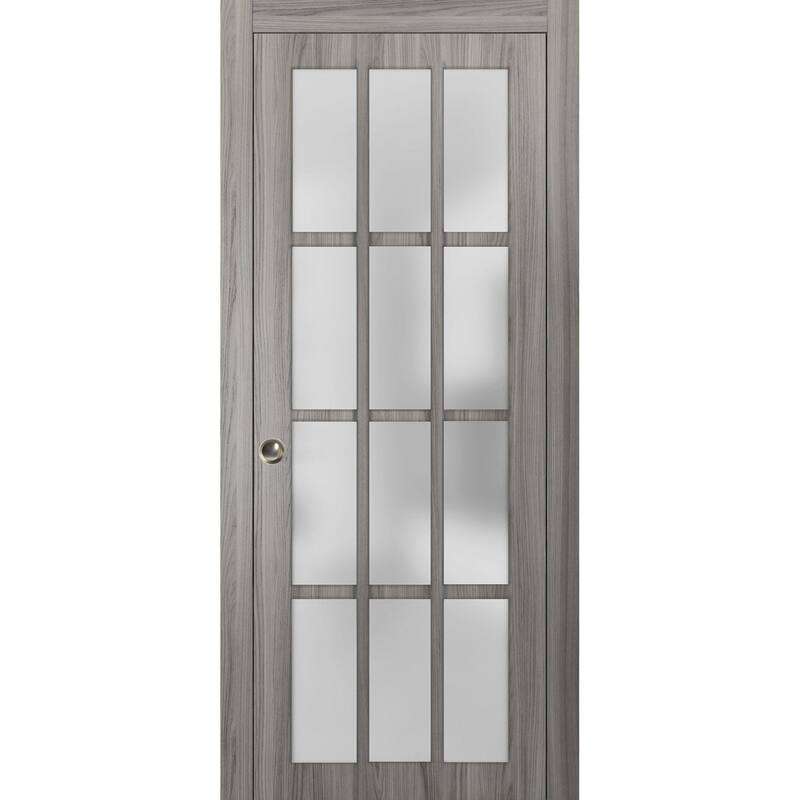 Sliding French Pocket Door Frosted Glass 12 Lites / Felicia 3312 Ginger ...
