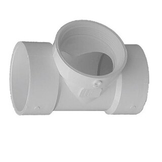 Charlotte Pipe & Foundry PVC 00445 0800HA Threaded Test Tee, White ...