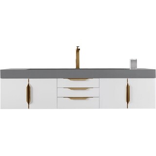 James Martin Vanities 389-V72S-G-DGG Mercer Island 72" Single Basin ...