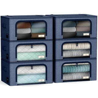 Sorbus Storage Bins with Metal Frame, Clear Window, & Carry Handles ...