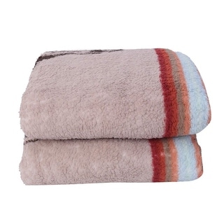 Multi Color Tribal Pattern Soft Flannel-Sherpa Bed Blanket Lightweight ...