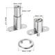 Push Plunger Lock, Cylinder Desk Drawer Lock Zinc Alloy Chrome Finish ...