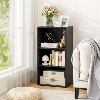 3 Tier Small Open Bookshelf Short Bookcase Storage Cabinet - Bed Bath ...