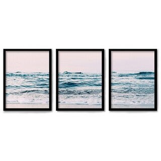 (Set of 3) Triptych Wall Art Wall Art Ocean Sun by Sisi and Seb Framed ...
