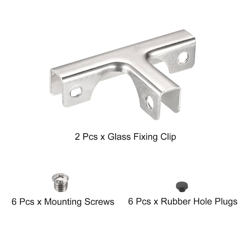 Glass Fixing Clip, T-shaped Glass Combination Fixing Bracket Reinforced ...