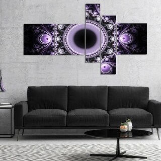 Designart "Light Purple Pattern with Circles" Abstract Canvas Art Print ...