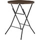 31" Round High-Top Folding Table, Walnut - Bed Bath & Beyond - 36308535