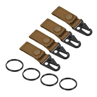 Belt Keeper Key Ring, Nylon Webbing Strap Hanging Gear Buckle, khaki 4pcs - Black - Bed Bath ...