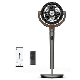 Fan for Bedroom, 120° Oscillating Standing Fan, DC Motor, Quiet ...