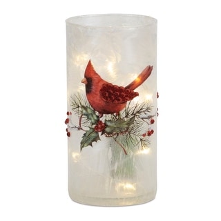Frosted Cardinal Bird Glass Candle Holder (Set of 2) - Bed Bath ...