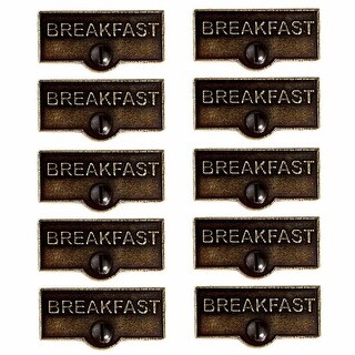 10 Switch Plate Tags BREAKFAST Name Signs Labels Cast Brass | Renovator ...