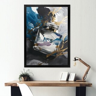 Designart "Black Perfume Bottle Masterpieces Iii" Fashion Perfume ...