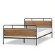 Priage by ZINUS Brown Metal and Wood Platform Bed Frame - Bed Bath ...