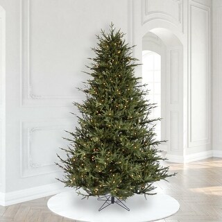 7.5' x 64" Itasca Frasier Tree with 750 Warm White Italian LED Lights ...