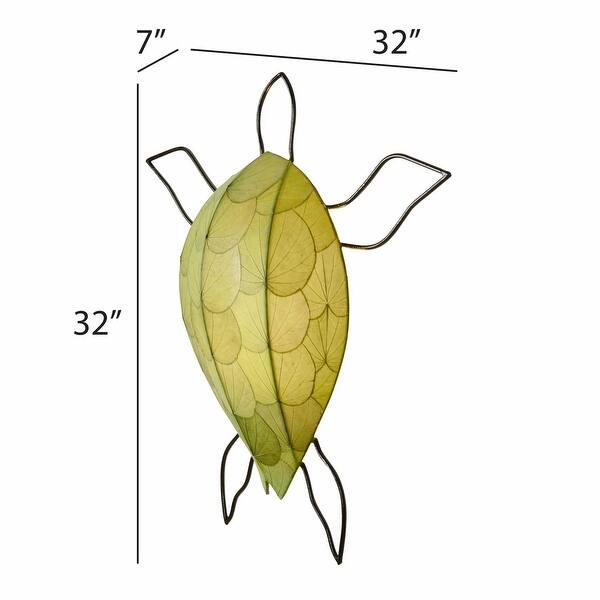 Sea Turtle Wall Sconce Shade made of Real Alibangbang Leaves - Bed Bath ...