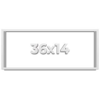 36x14 Shadow Box Frame White 1 Real Wood - Bed Bath & Beyond - 35922696