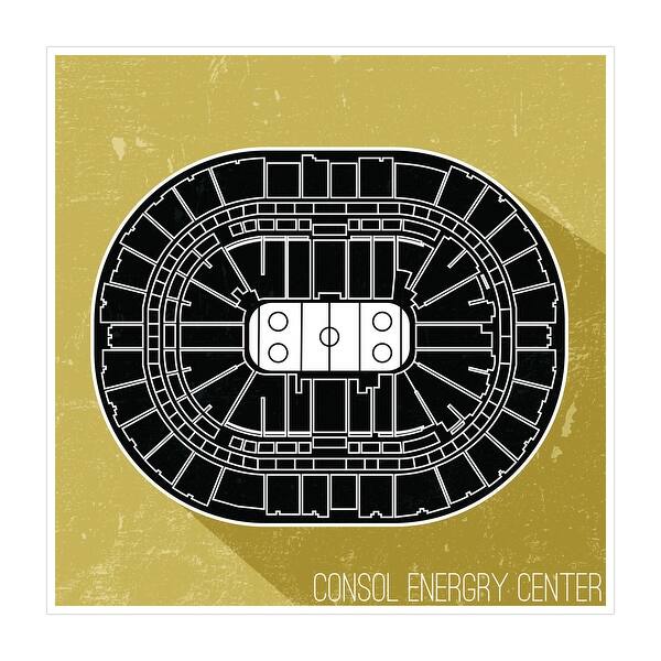 Pittsburgh Penguins NHL Seating Map Matte Poster 24x24 - Bed Bath ...