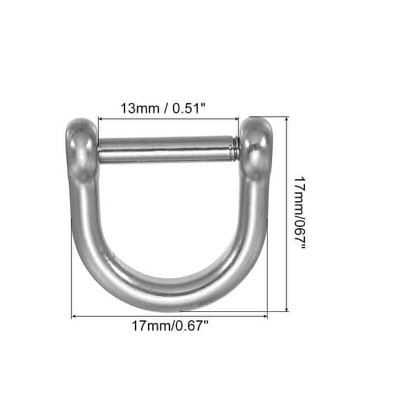 D-Ring Shackle, 4pcs Steel U Shape Small Shackles, Silver - Silvery ...