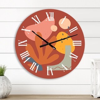 Designart 'Trendy Colorful Organic Shape VIII' Mid-Century Modern wall ...